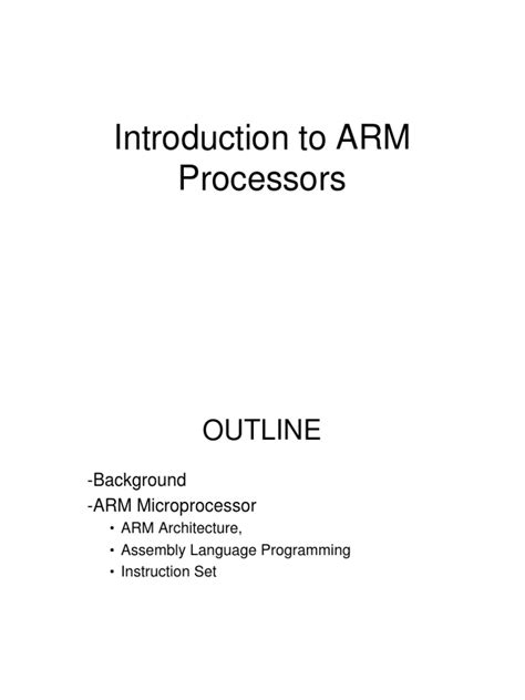 2 Introduction To Arm Architecture Pdf Arm Architecture