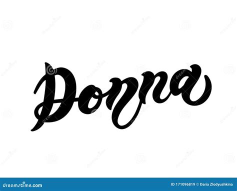 Donna Woman`s Name Stock Illustration Illustration Of Logo 171096819