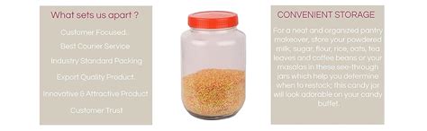 Buy Pure Source India 2 Kg Glass Jar Set Of 2 Pcs Coming With Pp Cap