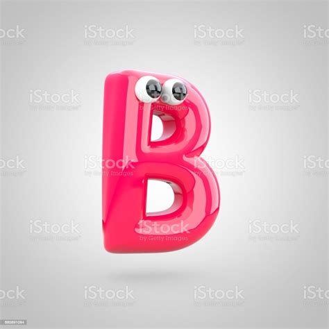 재미 있는 분홍색 편지 눈으로 대문자 B 0명에 대한 스톡 벡터 아트 및 기타 이미지 0명 3차원 형태 공 스포츠 장비