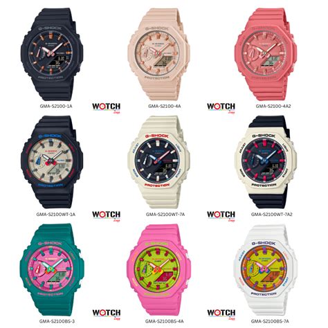 นาฬิกา Casio G Shock Mini นาฬิกาข้อมือผู้หญิง สายเรซิ่น รุ่น Gma S2100 Gma S2100wt Gma S2100bs