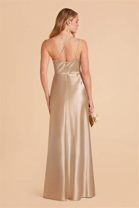 Kensie Neutral Champagne Satin Dress Birdy Grey