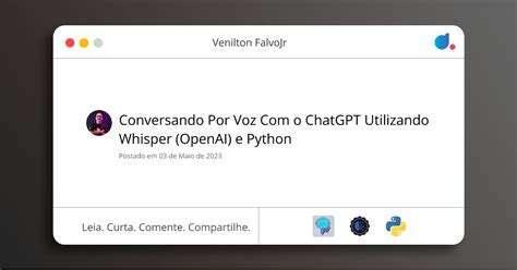 conversando por voz com o chatgpt utilizando whisper openai e python