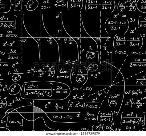Math Vector Seamless Pattern Handwritten Mathematical Stock Vector Royalty Free 1564729579