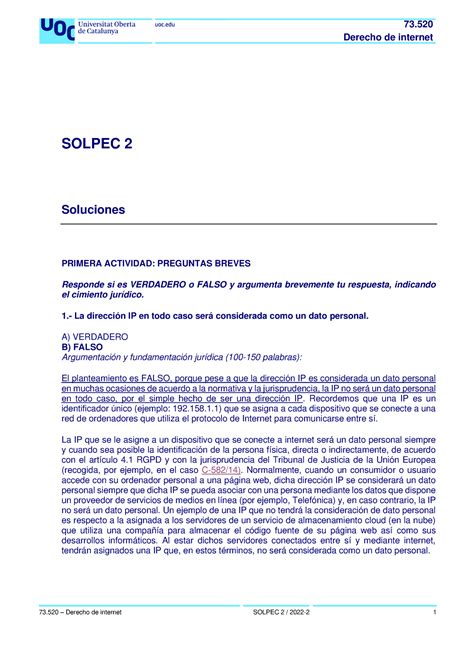 73 Solpec2 Derecho De Internet SOLPEC 2 Soluciones PRIMERA