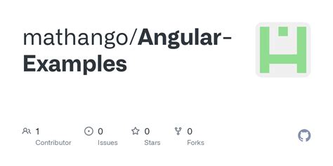 Github Mathangoangular Examples