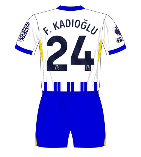 Brighton Hove Albion 2024 2025 Home Number 24 Ferdi Kadıoğlu Museum