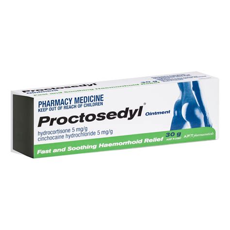 Proctosedyl Haemorrhoid Cream And Ointment 30 G