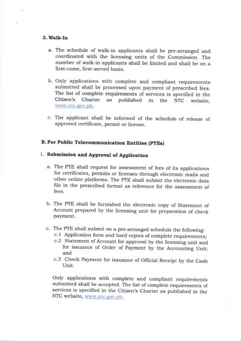 NTC MO 13 07 2020 Interim Guidelines For Filing Submission Of