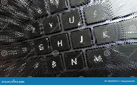 Black Computer Keyboard Abstract Background Stock Illustration