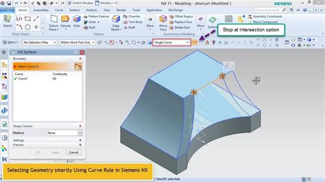 🔖selecting Geometry Smartly Using Curve Rule In Siemens Nx Youtube