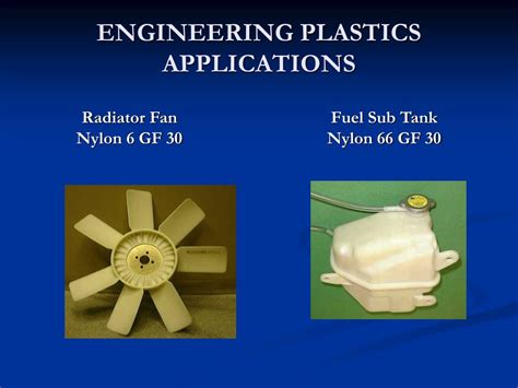 Ppt Engineering Plastics Applications Powerpoint Presentation Free
