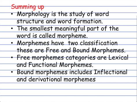 Morphology Linguistics Pptx Geology Science