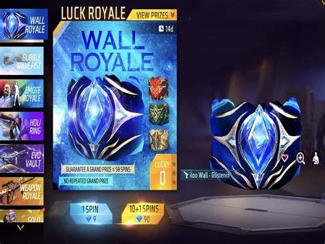 Free Fire Wall Royale Event Details Rewards