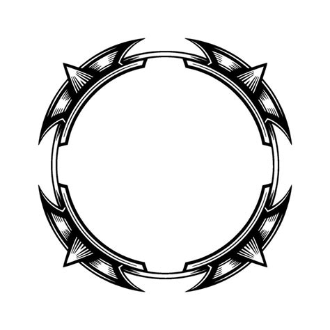 Ornamental Circular Frame Geometric Element Tattoo Style 66859078 Vector Art At Vecteezy