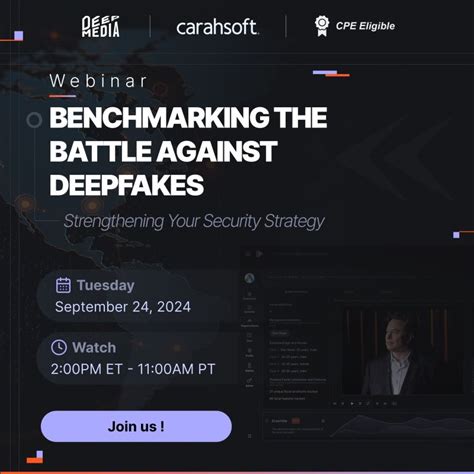 Deep Media Ai On Linkedin Ai Deepfakes Cybersecurity Webinar Techleadership