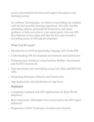 Ios Training Institute In Hyderabad Pdf