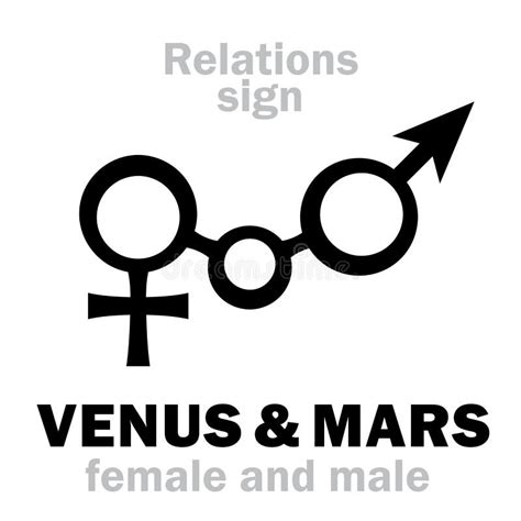 Venus Y Estropea Símbolos Ilustración Del Vector Ilustración De