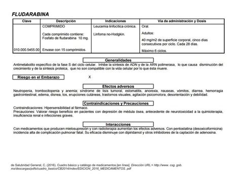 Fludarabina Cuadro Usos E Indicaciones Sharon Velazquez A UDocz