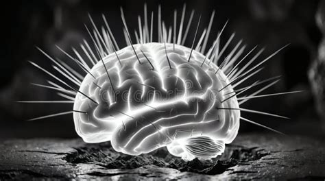 Brain Under Attack An Artistic Representation Of A Brain Penetrated By