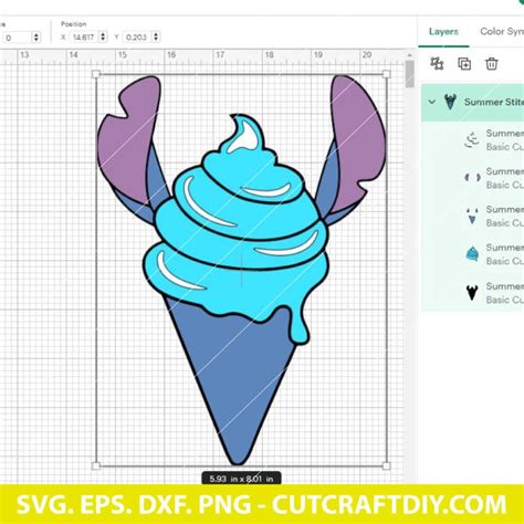 Summer Stitch SVG Stitch Ice Cream SVG Vacation Trip SVG
