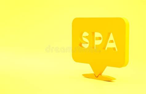 Yellow Spa Salon Icon Isolated On Yellow Background Concept For Beauty