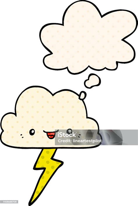 Nuage Dorage De Dessin Animé Avec Bulle De Pensée Dans Le Style De La