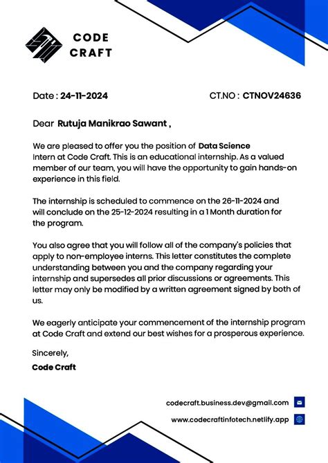 Rutuja Sawant On Linkedin Excited To Share This Opportunity Offered By Code Craft