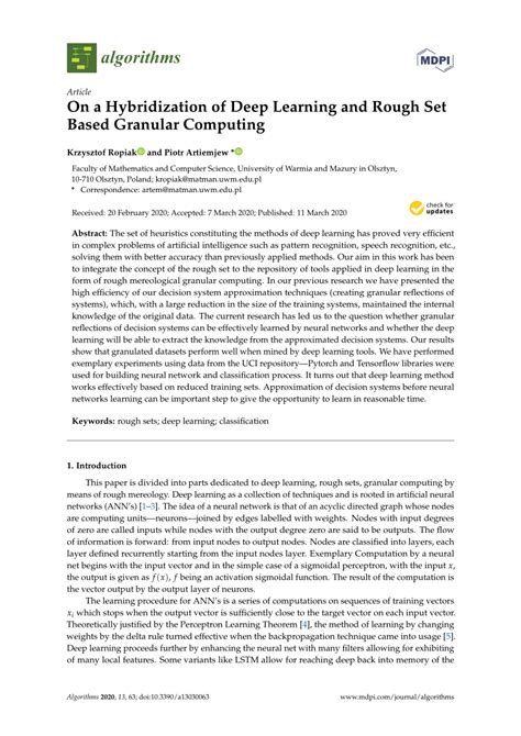 pdf on a hybridization of deep learning and rough set based granular