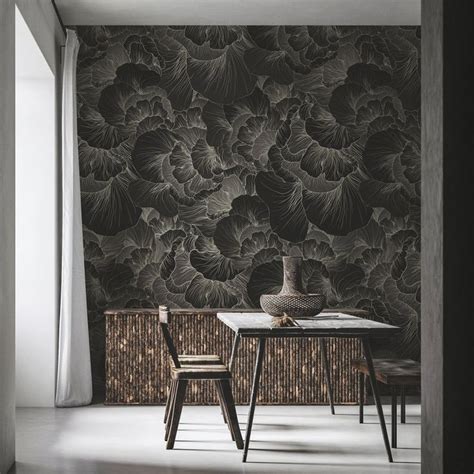 Venation Wallpaper Dark From 17 Patterns Botanical Wallcovering Wall