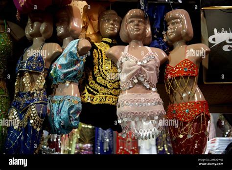 Belly Dance Outfits On Models Outside A Shop Istanbul Turkey Stock