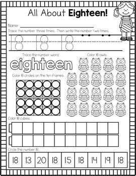 Number 18 Activities Katie Roltgen Teaching
