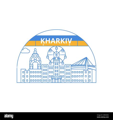 Kharkiv Line Label Stock Vector Image And Art Alamy
