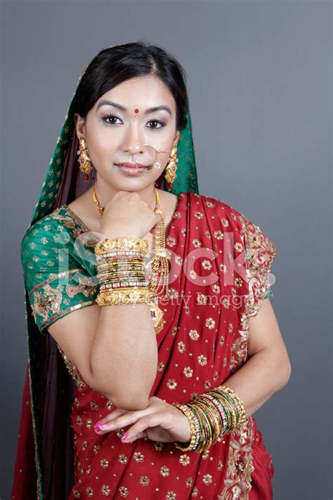 Indian Woman With Gold Jewelry Stock Photo Royalty Free Images FreeImages