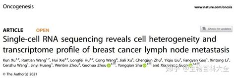 文献解读单细胞测序揭示乳腺癌淋巴结转移的细胞异质性 知乎