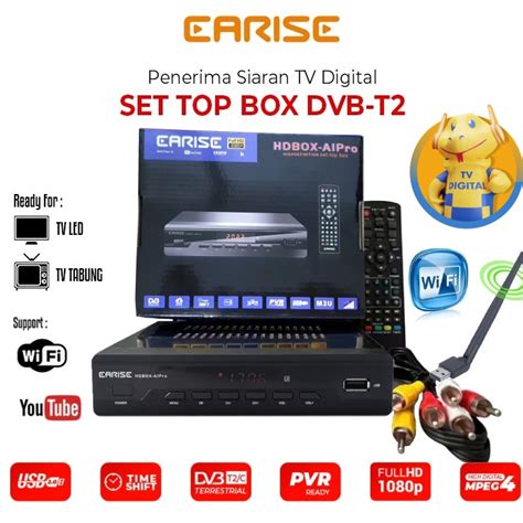 Jual BOOMING EARISE READY STOK Stb DVB T Set Top Box TV Digital P Set Top Box Tv
