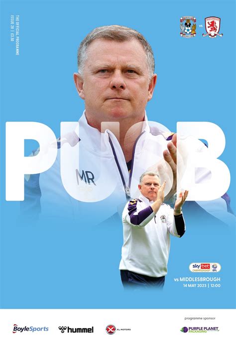 Coventry City V Middlesbrough Play Off Matchday Programme 2223 Aca