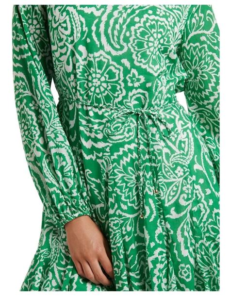 Forever New Greta Godet Mini Dress In Green Myer