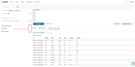 Sql Lab Expandcollapse Arrow Is Not Working · Issue 13903 · Apache