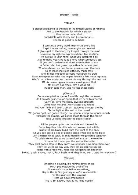 Pledge Of Allegiance Lyrics