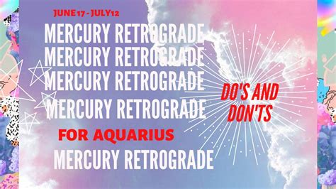 Mercury Retrograde For Aquarius Youtube