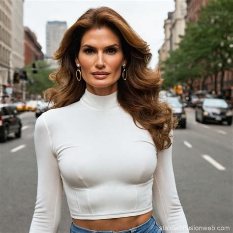 Cindy Crawford Inspired New York Morning Stable Diffusion Online