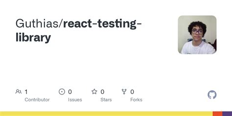 Github Guthias React Testing Library