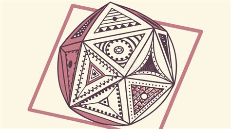 Geometric Platonic Solid Or Complex Polyhedron Abstract Illustration