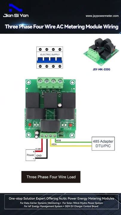 Jsy Mk 333g Ac Three Phase Energy Meter Module Wiring Demo Video Youtube