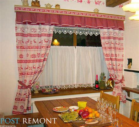 Шторы для кухни в стиле кантри | Ремонт квартиры своими руками