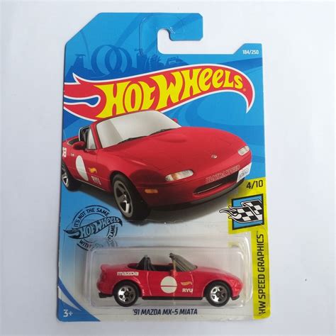 Hot Wheels Mazda MX Miata HW SPEED GRAPHICS Red Scale Mazda Shopee Malaysia