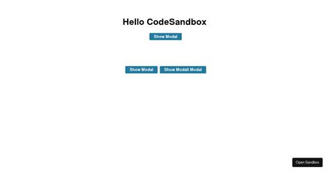 Usemodal Codesandbox