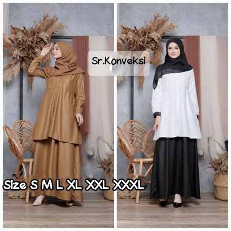 Jual Gamis Pns Pemda Khaki Mirip Setelan Seragam Dinas Shopee Indonesia