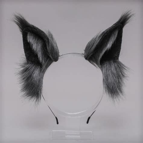 Pnate 1pc Lovely Faux Fur Wolf Ears Headband Realistic Furry Fluffy
